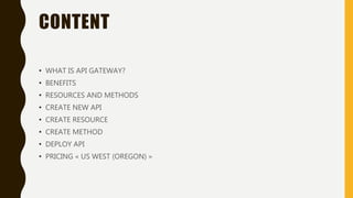 AWS API Gateway | PPTX