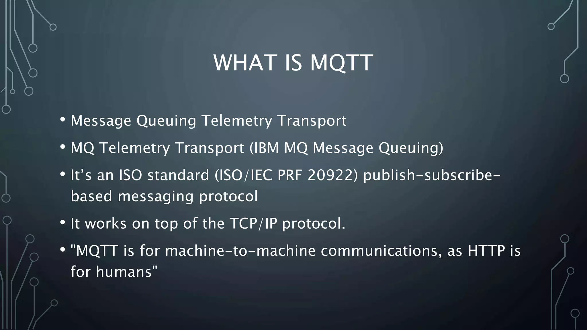 Gustavo Zastrow - Introduction to AWS IoT Core and MQTT | PPTX
