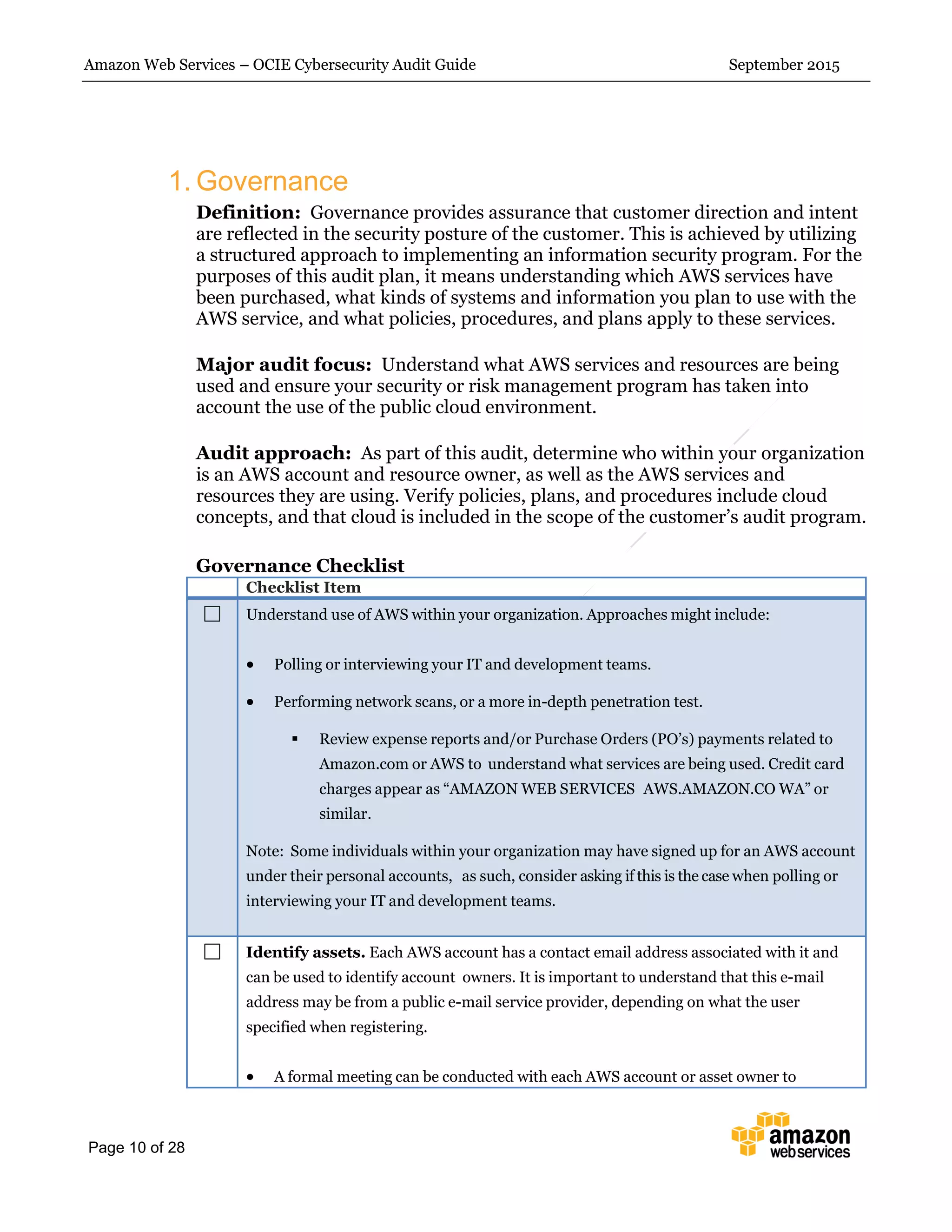 Aws auditing security_checklist | PDF