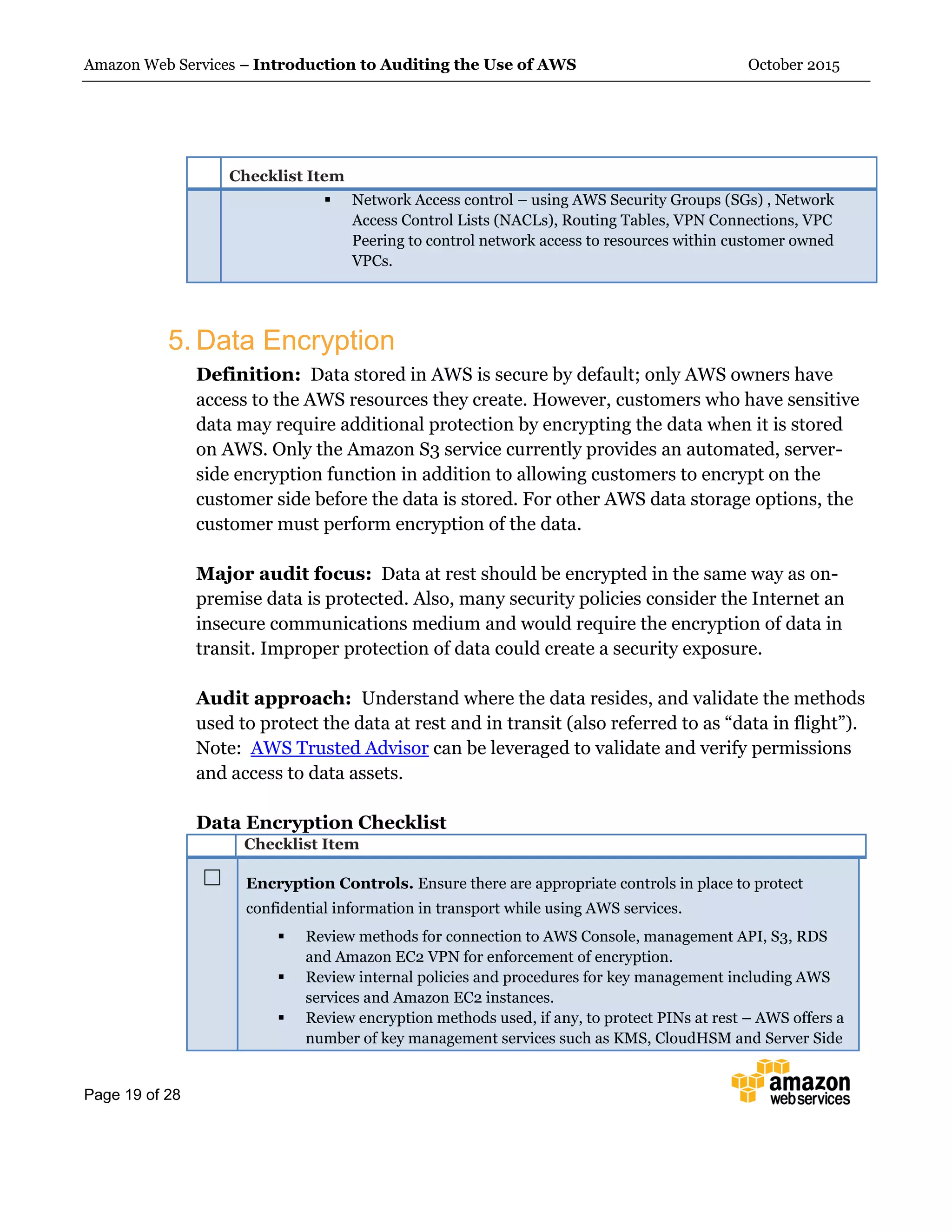 Aws auditing security_checklist | PDF