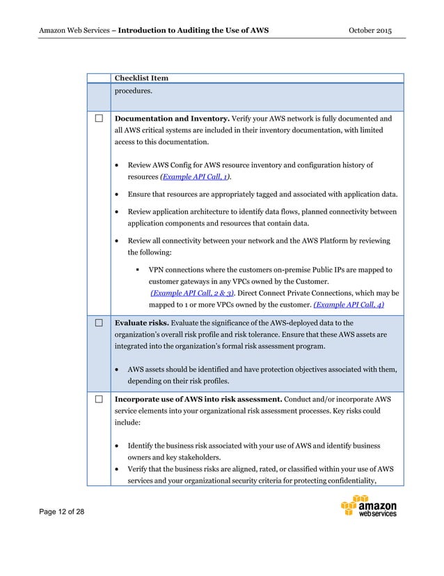 Aws auditing security_checklist | PDF