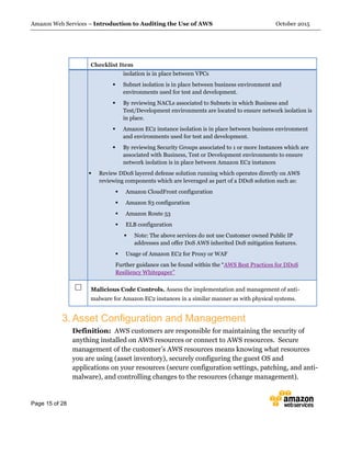 Aws auditing security_checklist | PDF