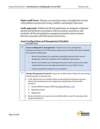 Aws auditing security_checklist | PDF
