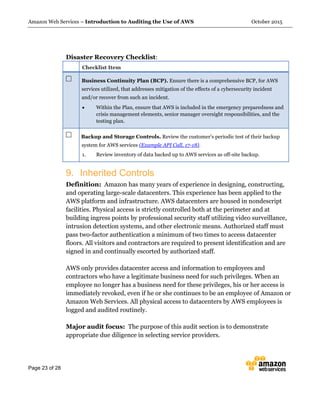Aws auditing security_checklist | PDF