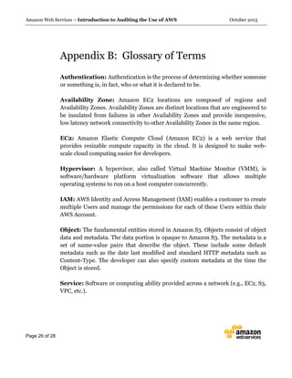 Aws auditing security_checklist | PDF