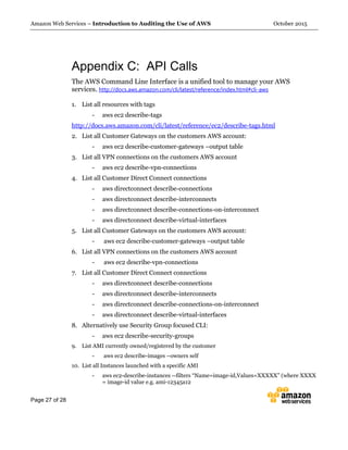 Aws auditing security_checklist | PDF