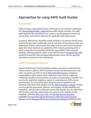 Aws auditing security_checklist | PDF