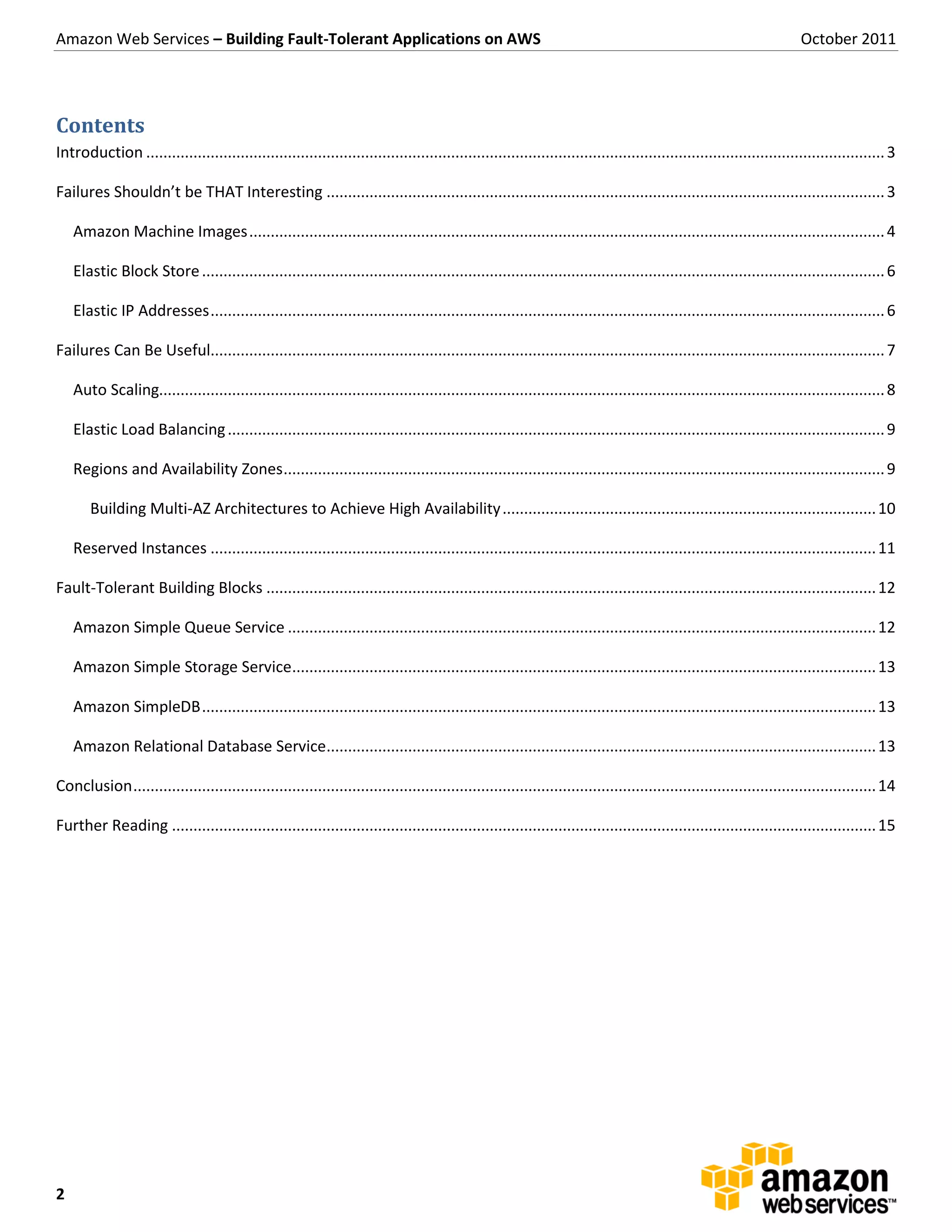 Aws building fault_tolerant_applications | PDF