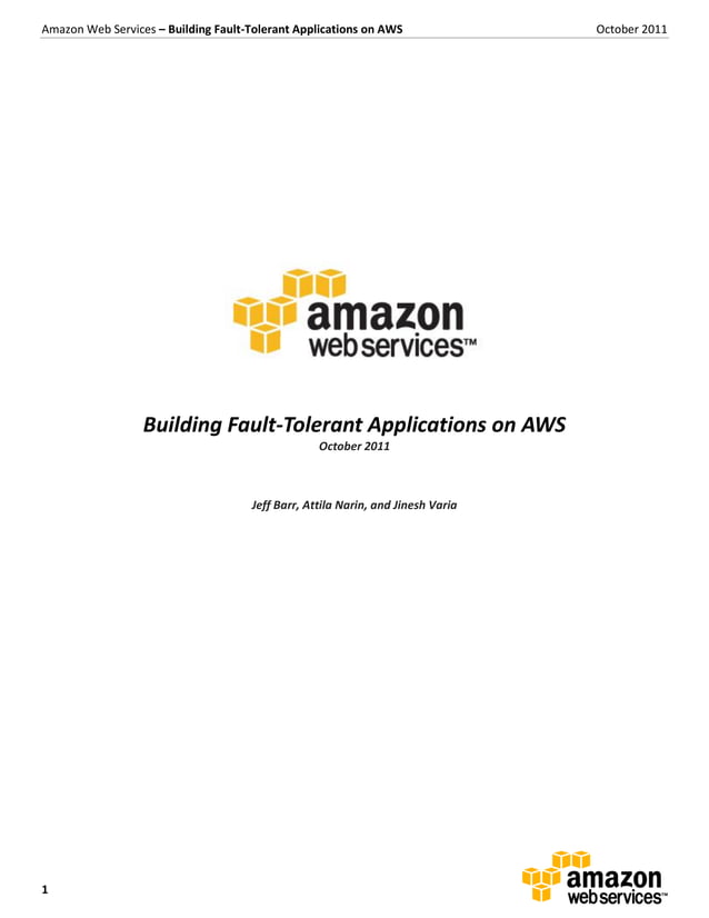 Aws building fault_tolerant_applications | PDF
