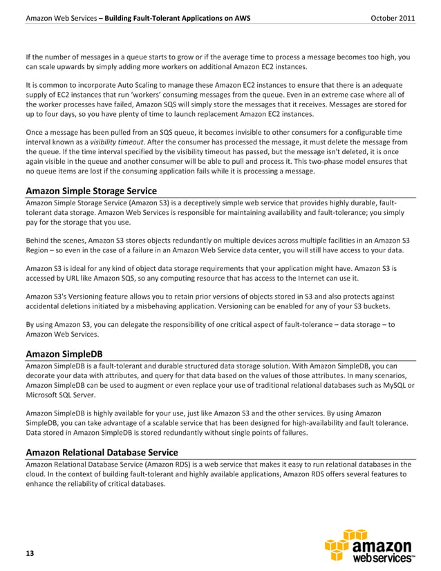 Aws building fault_tolerant_applications | PDF