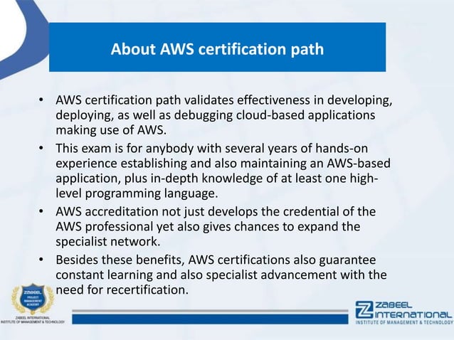 What is AWS certification path?-AWS certification path | PPT
