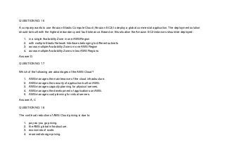 AWS Certified Cloud Practitioner Sample Questions | PPTX