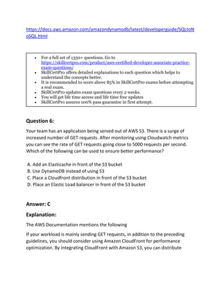 Pass AWS Certified Developer Associate with new exam dumps 2024 | PDF