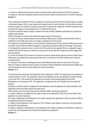 AWS Certified Solutions Architect - Associate SAA-C03 Dumps | PDF | Cloud Computing | Internet