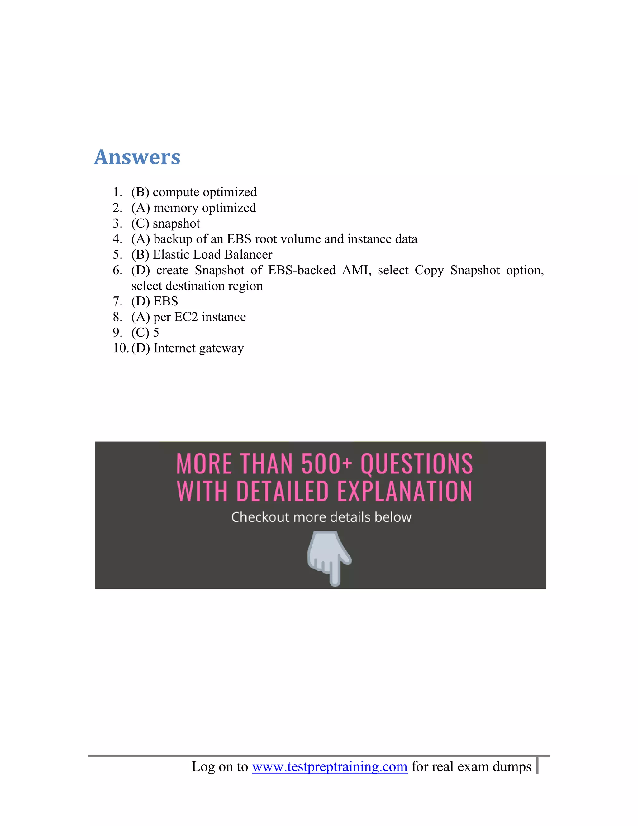 Aws certified solutions architect associate exam dumps | PDF