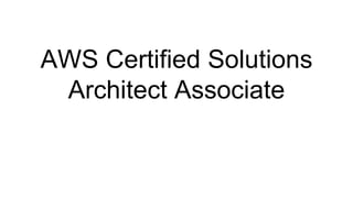 AWS Certified Solutions Architect Associate (SAA-C03) | PPTX