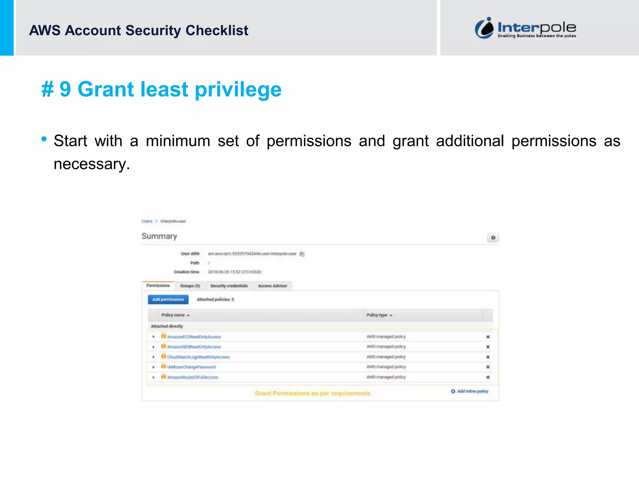 AWS Account Security Checklist | PPTX