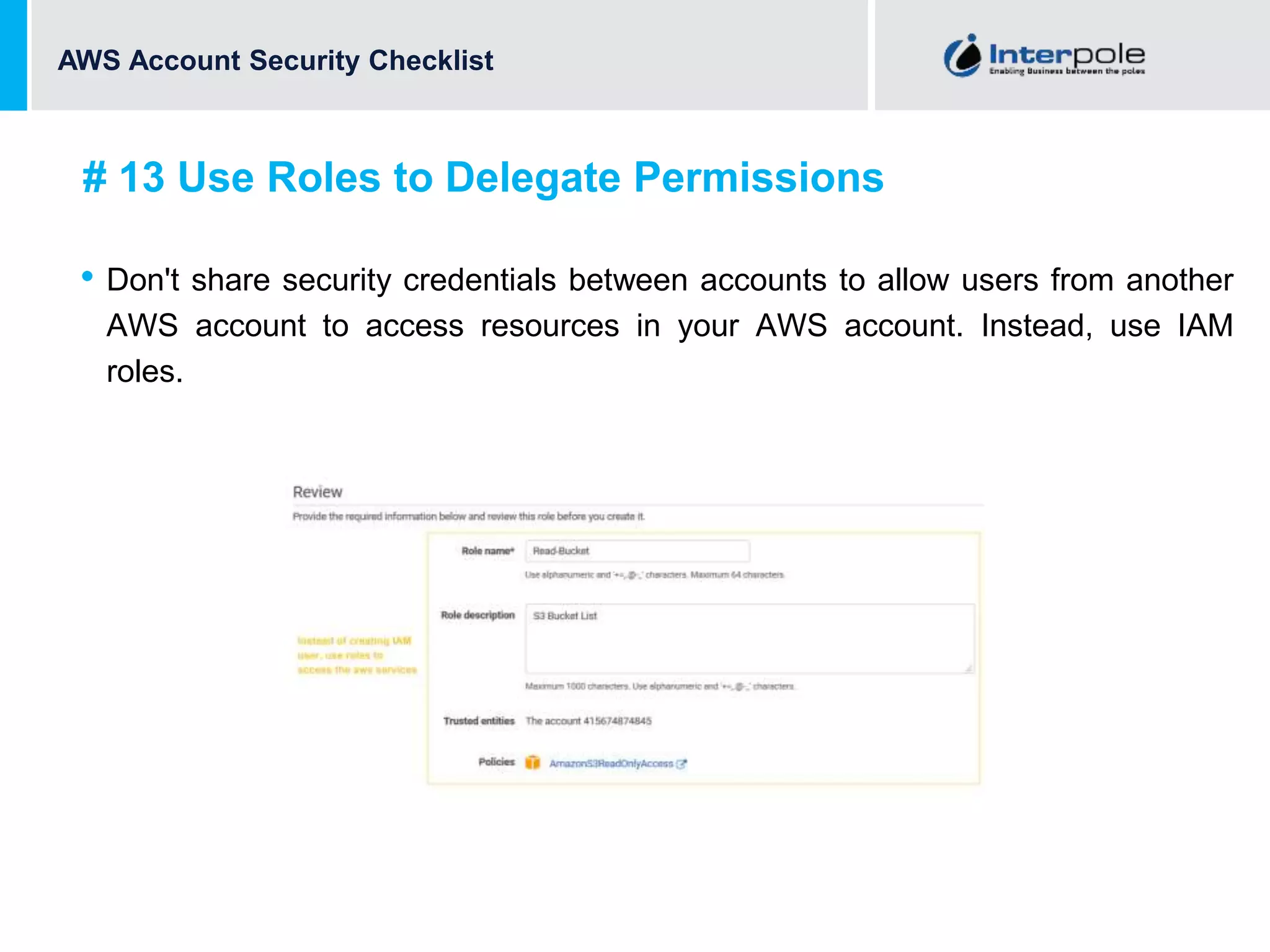 AWS Account Security Checklist | PPTX