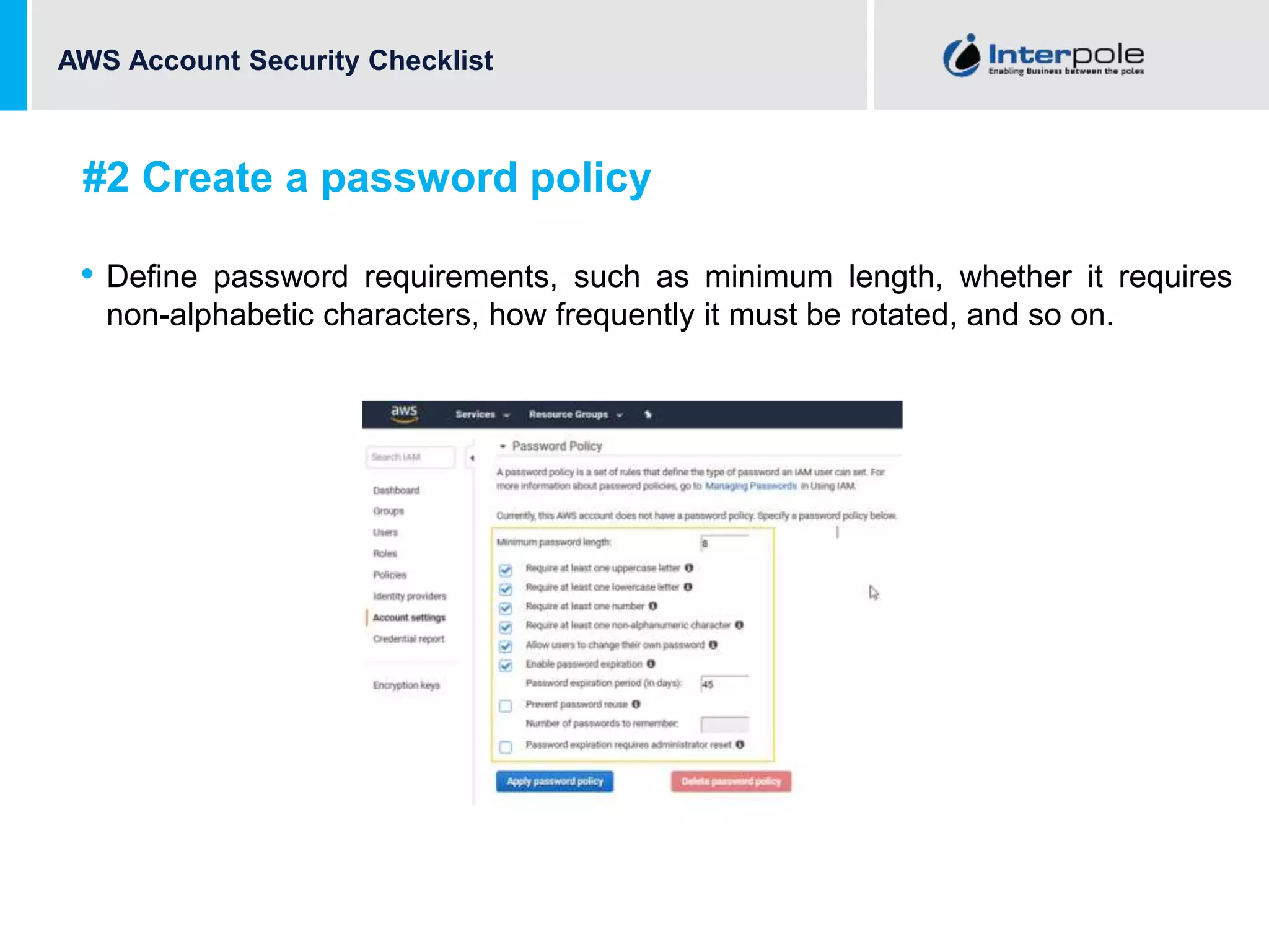 AWS Account Security Checklist | PPTX