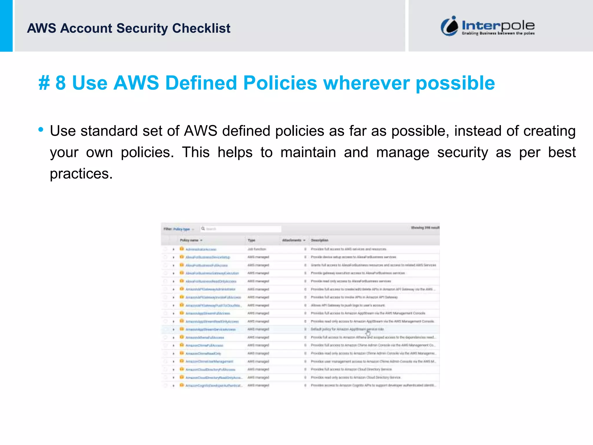 AWS Account Security Checklist | PPTX