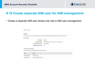 AWS Account Security Checklist | PPTX