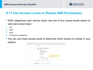 AWS Account Security Checklist | PPTX