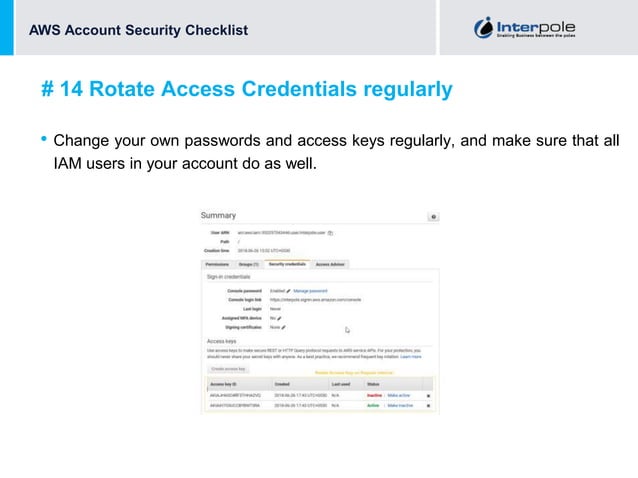 AWS Account Security Checklist | PPT