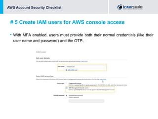 AWS Account Security Checklist | PPTX