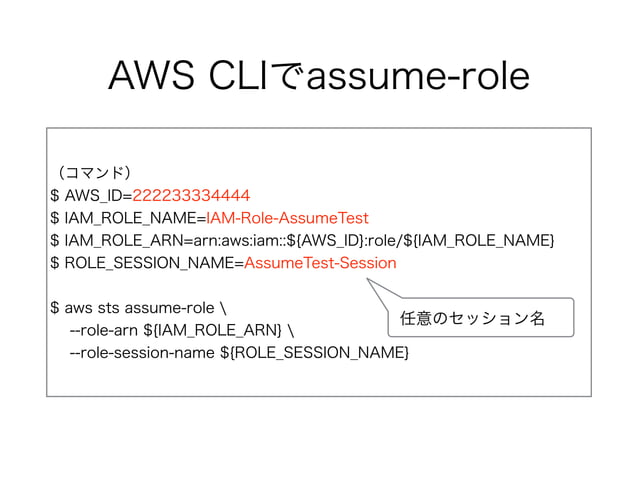 AWS CLIでAssumeRole | PDF