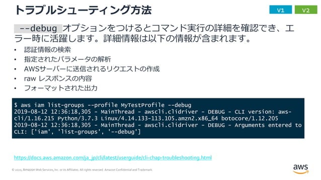 AWS Command Line Interface (AWS CLI) version 2 GA記念！ 〜今からでも間に合う機能のおさらい〜 | PPT