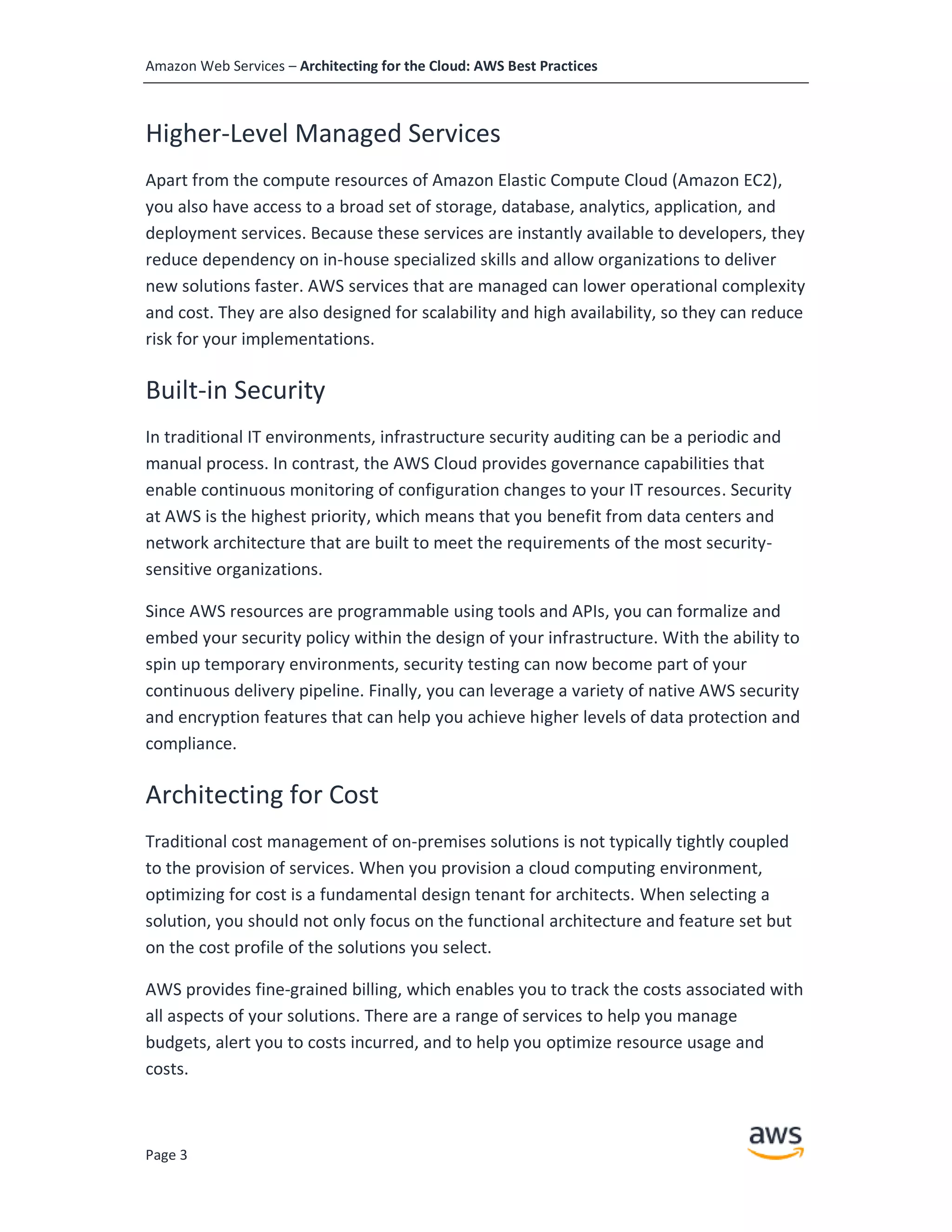 Aws cloud best_practices | PDF | Cloud Computing | Internet
