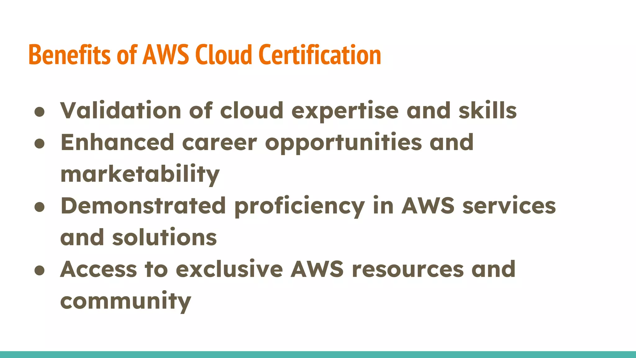 Aws Cloud Certification Accelerate Your Career In Cloud Computing Pptx
