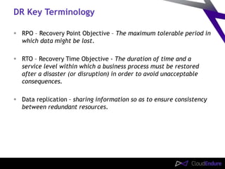 AWS Cloud Disaster Recovery Plan Checklist - Are you ready? | PPTX