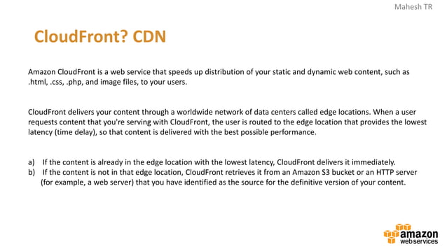 AWS Cloud Front and Cloud Formation | PPT