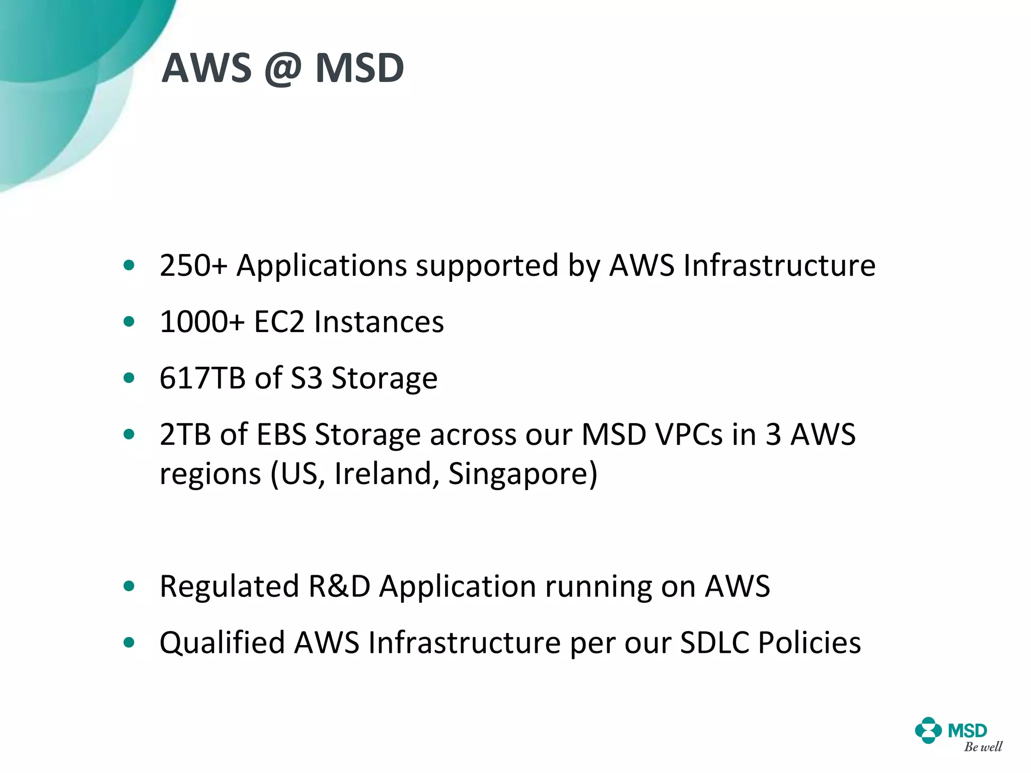 AWS Cloud in a Pharma Company | PPTX