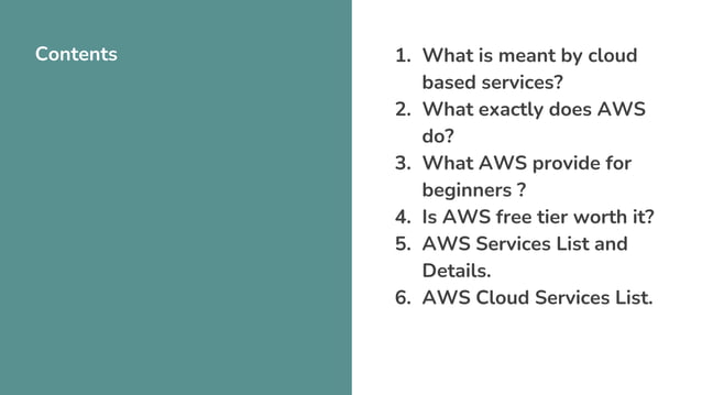 Aws cloud service | PPTX | Cloud Computing | Internet