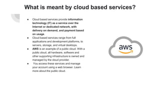 Aws cloud service | PPTX | Cloud Computing | Internet