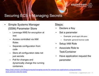 Amazon Web Services - Running Containers with ECS | PPT