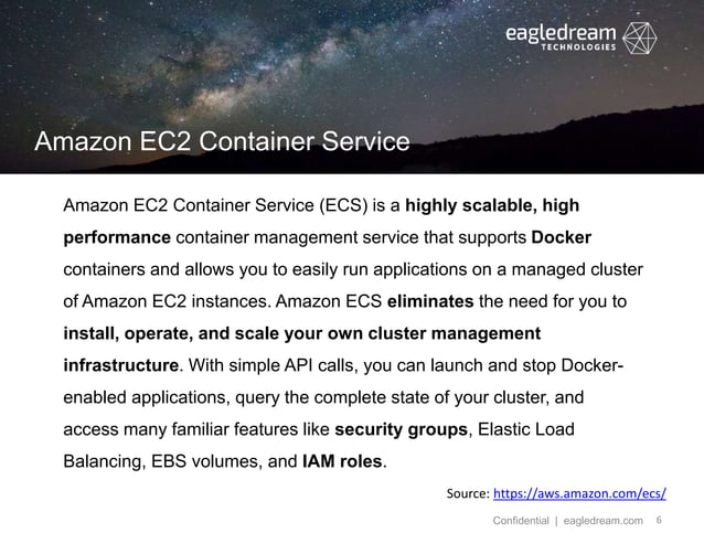 Amazon Web Services - Running Containers with ECS | PPT