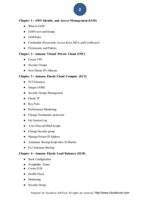 Amazon (AWS) cloud syllabus | DOCX