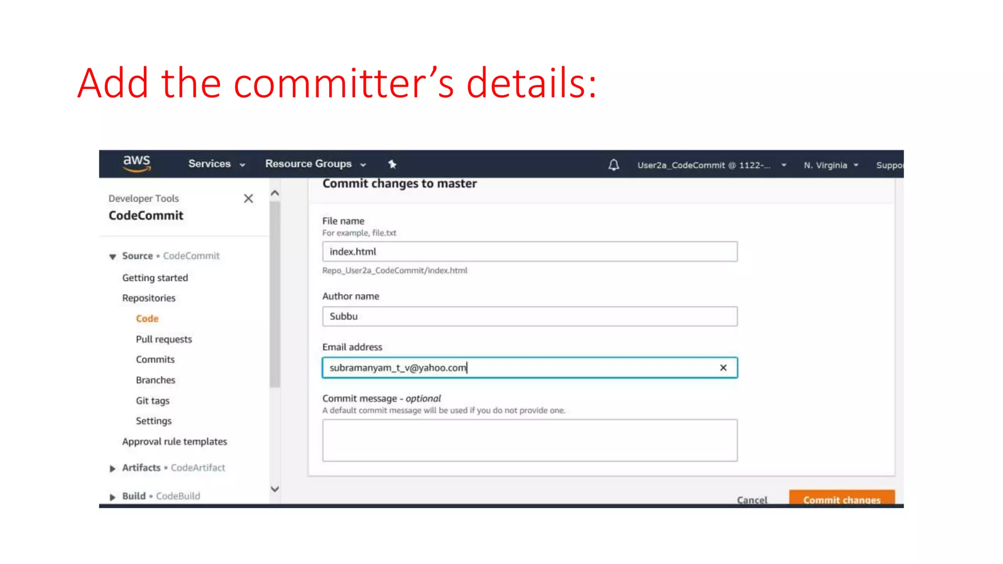 AWS CodeCommit Setup | PPTX