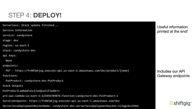 Serverless Framework Workshop - Tyler Hendrickson, Chicago/burbs | PPT