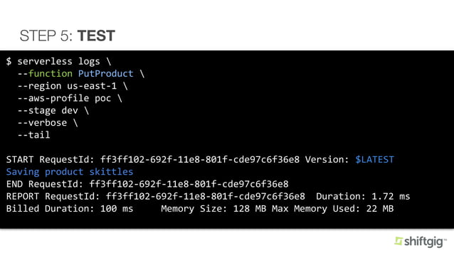Serverless Framework Workshop - Tyler Hendrickson, Chicago/burbs | PPT
