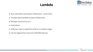 AWS Components and Live Use Cases | PDF