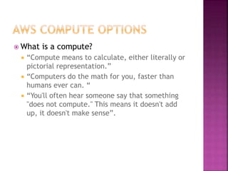 Aws Compute Options | Pptx