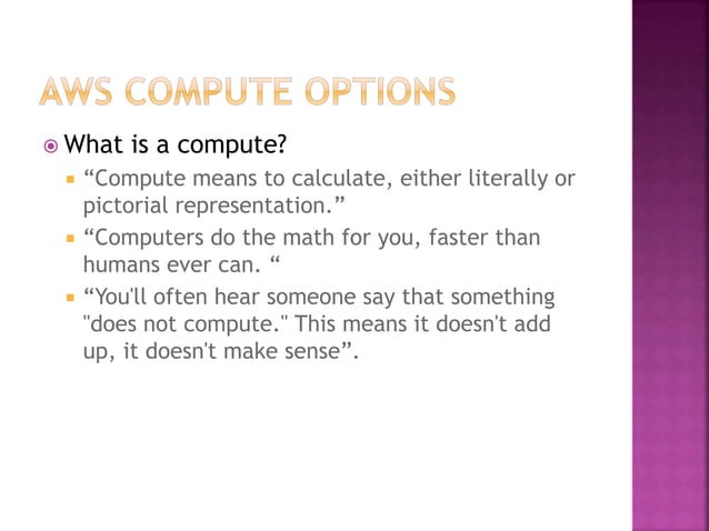 Aws compute options | PPTX