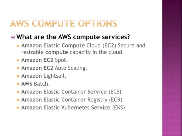 Aws compute options | PPTX