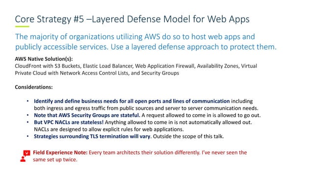 Core strategies to develop defense in depth in AWS | PPT