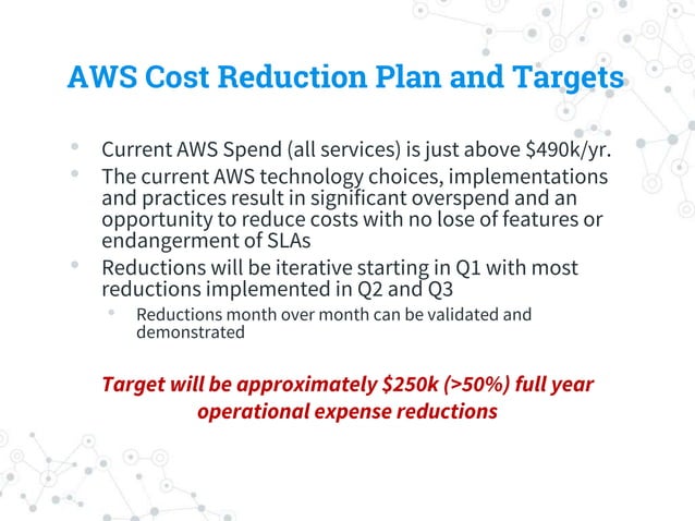 AWS Cost Reduction and Management Plan | PPT