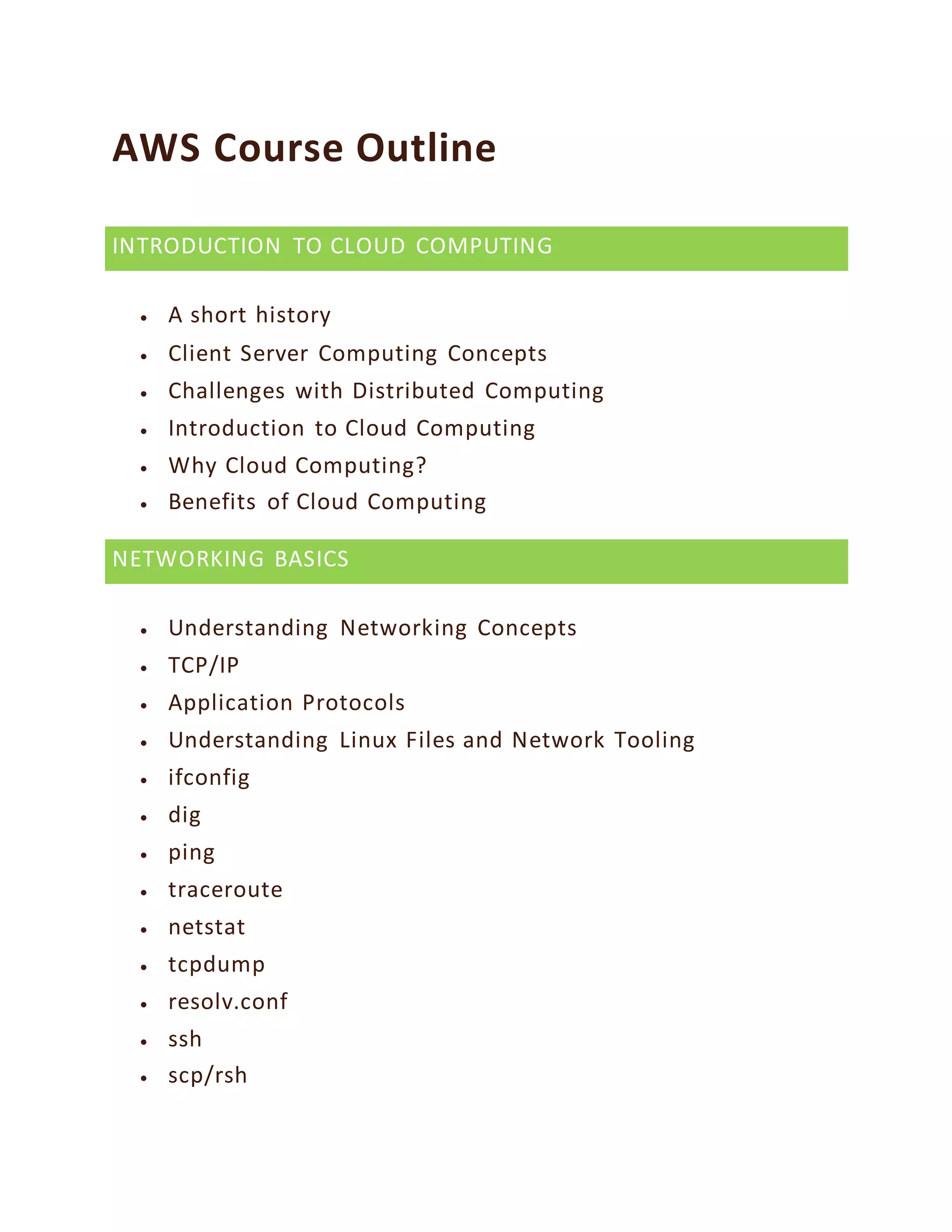 Amazon Web Services (AWS) Online Training | DOCX